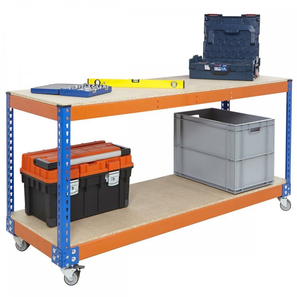 2 Tier Heavy Duty Mobile Bench — UK Pallet Racking