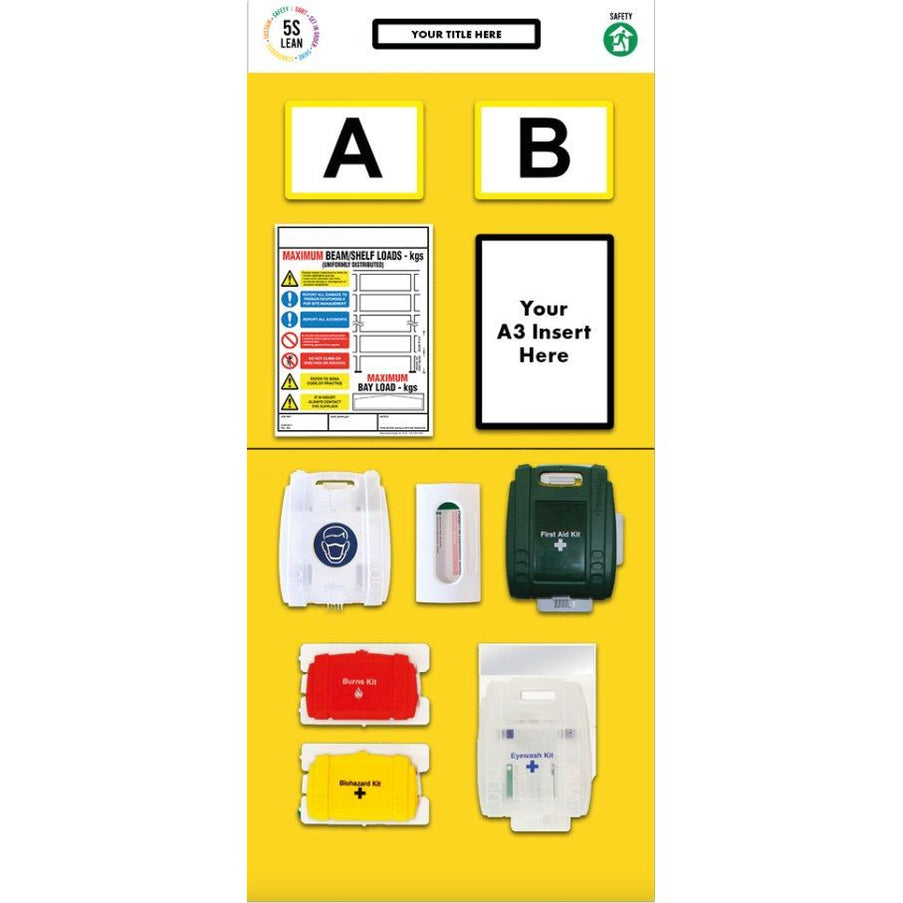 Rack End First Aid Board — UK Pallet Racking